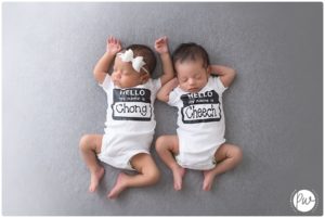 boy girl twin newborn photos | Cheech & Chong | Paige Walker Photography